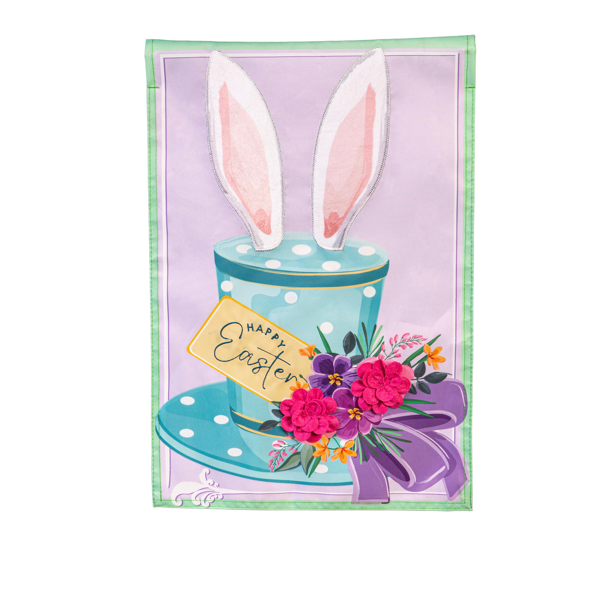 Happy Easter Floral Hat Applique House Flag – Plow & Hearth