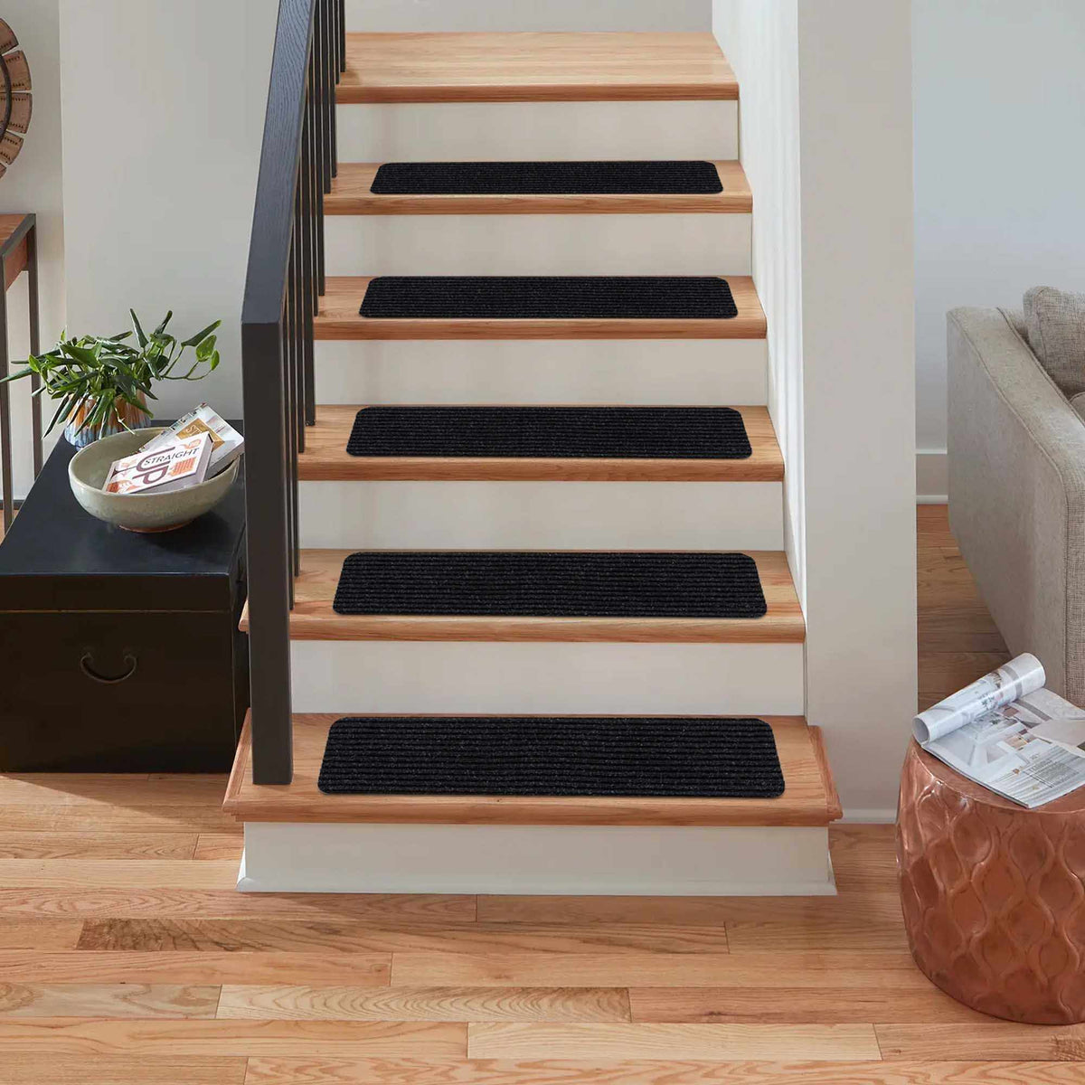 Basic Stair Tread Rugs, Gray – Plow & Hearth