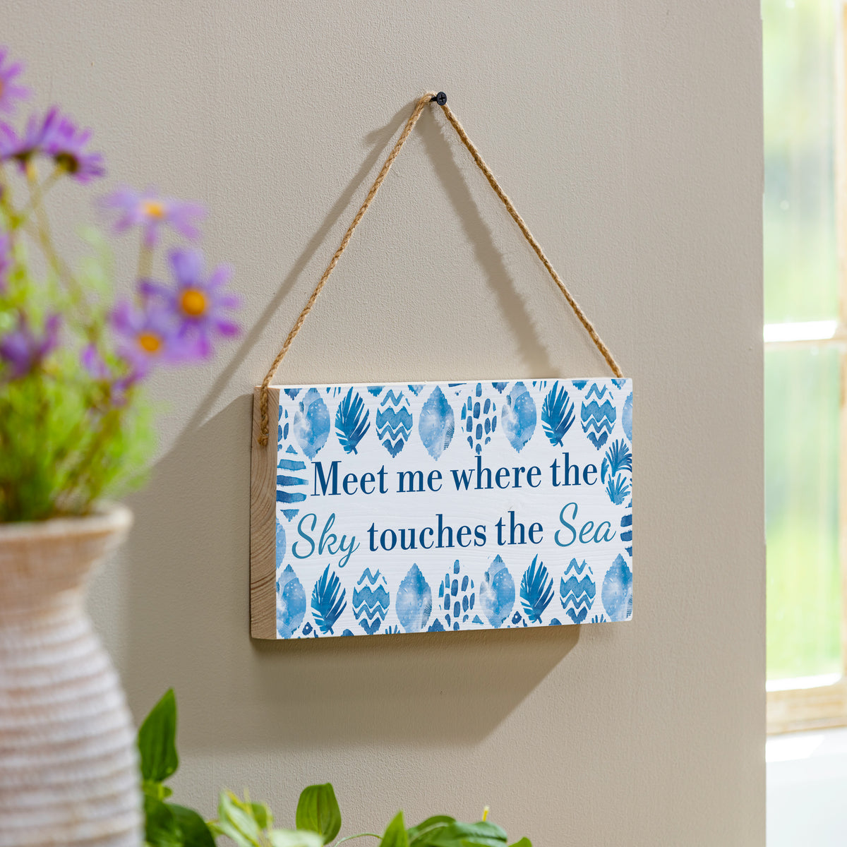 Southwest/Texas Blue Coastal Hanging Signs w/rope Landscape (11“x6 ...
