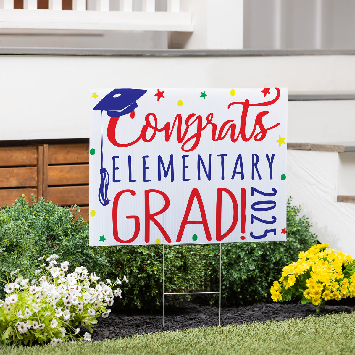 Elementary Graduation Coroplast Yard Sign with H-Stake – Plow & Hearth