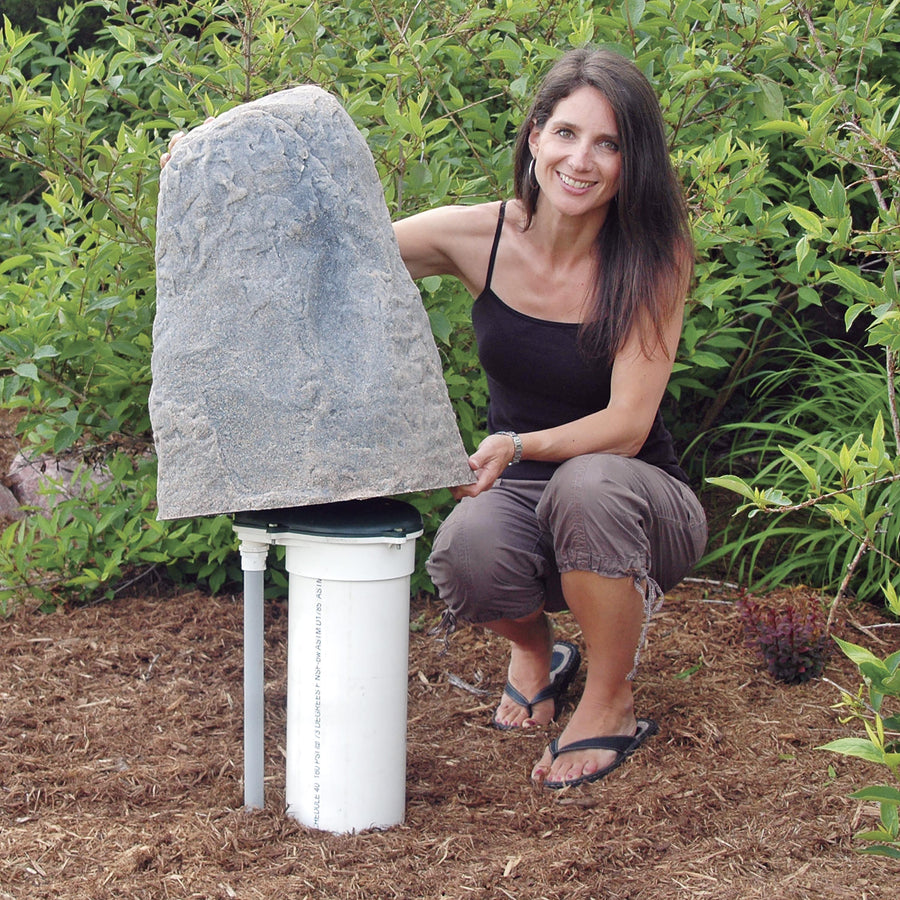 USA-Made Mock Rock Well Pipe Cover | Plow & Hearth
