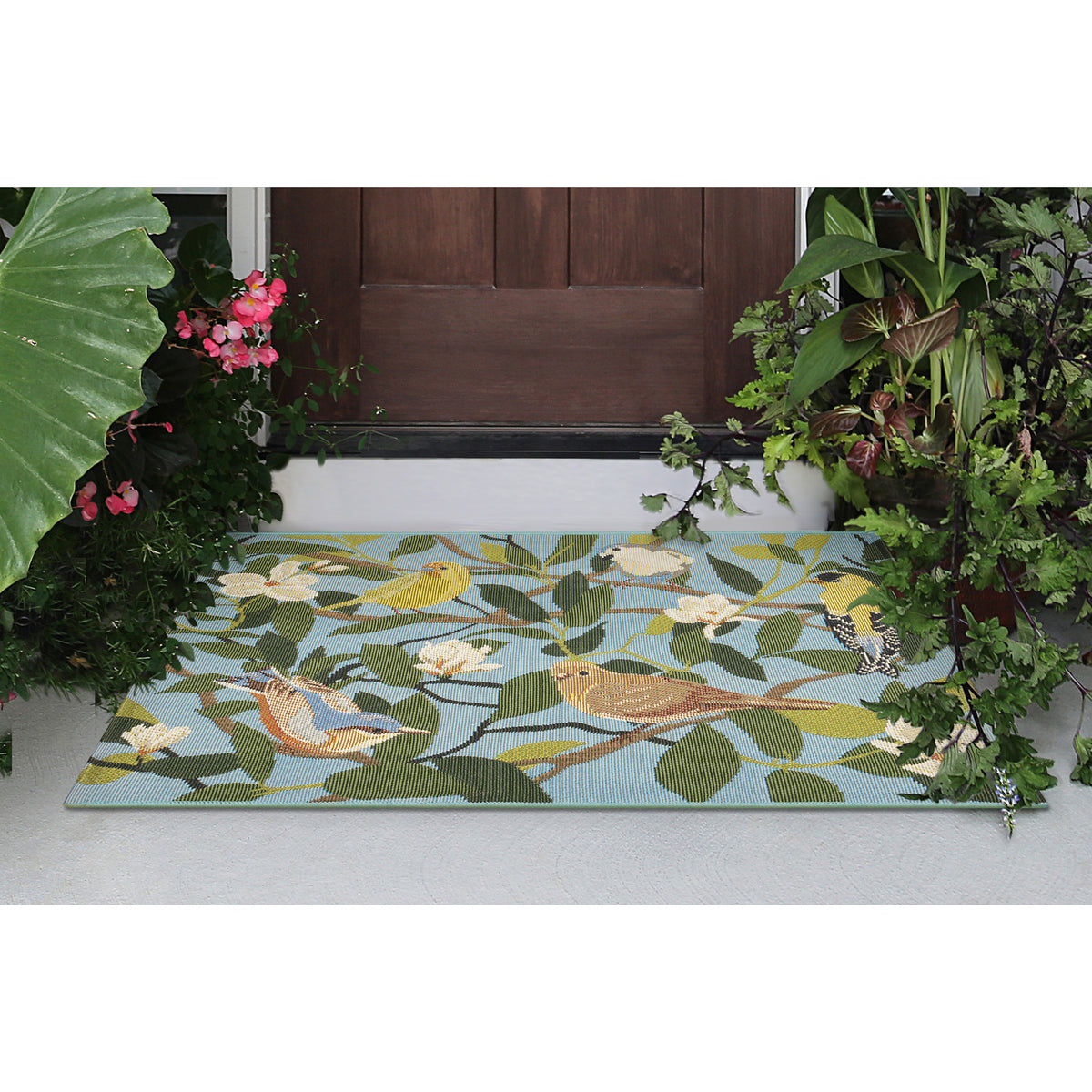 Floral Finches Indoor/Outdoor Rug – Plow & Hearth