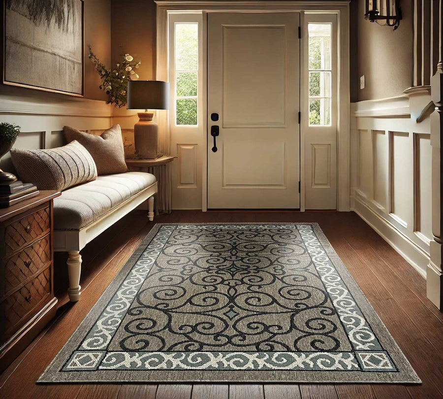 Eastly Scroll Polypropylene Rug – Plow & Hearth