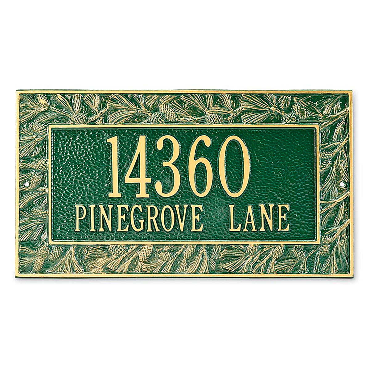 Cast Aluminum Pine Cone Address Wall Plaque | Plow & Hearth