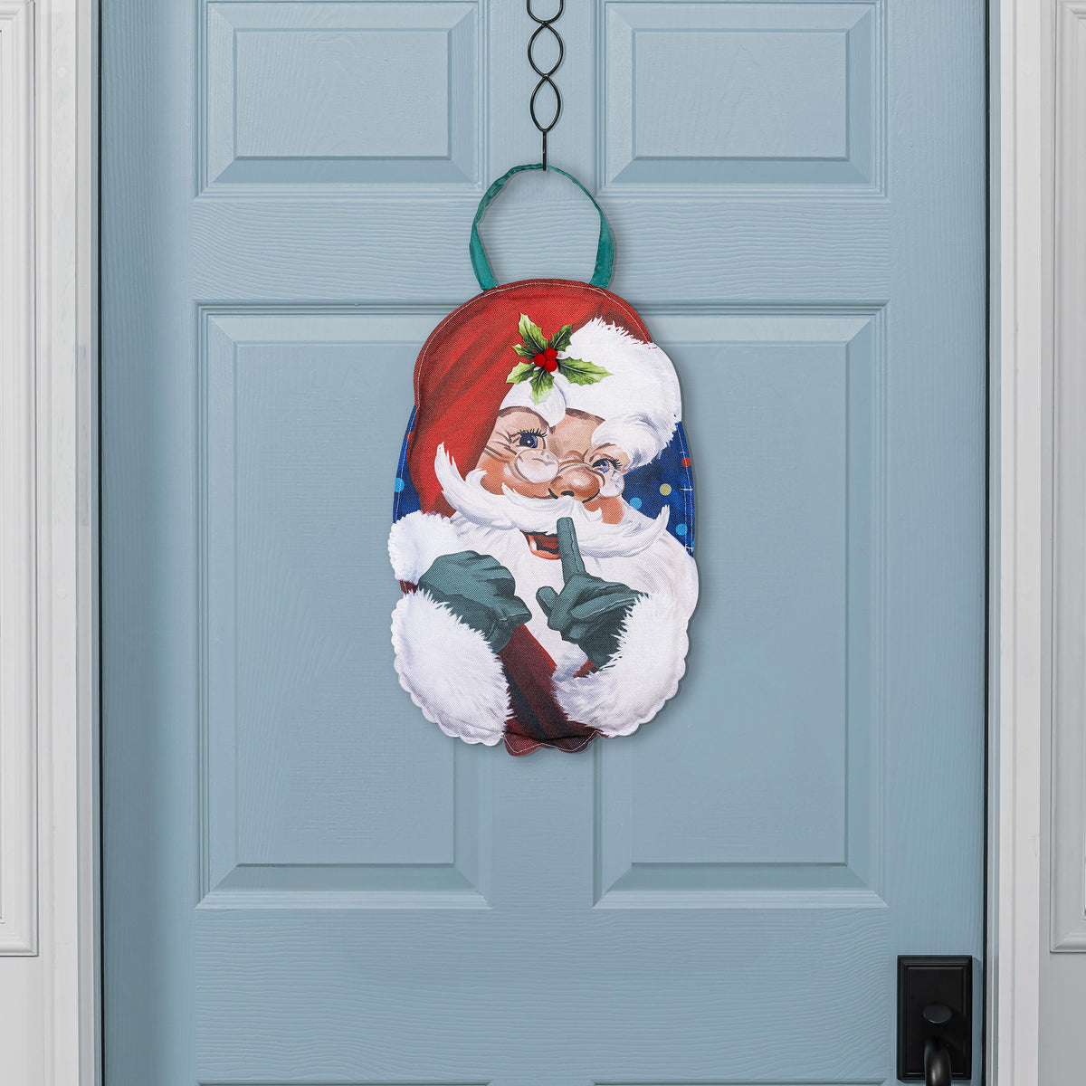 Traditional Santa Portrait Door Décor – Plow & Hearth