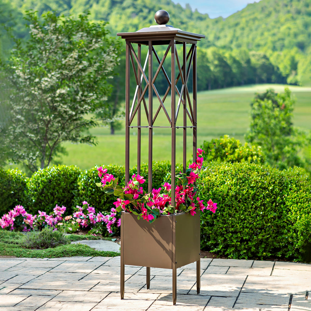 Craftsman Obelisk with Planter – Plow & Hearth