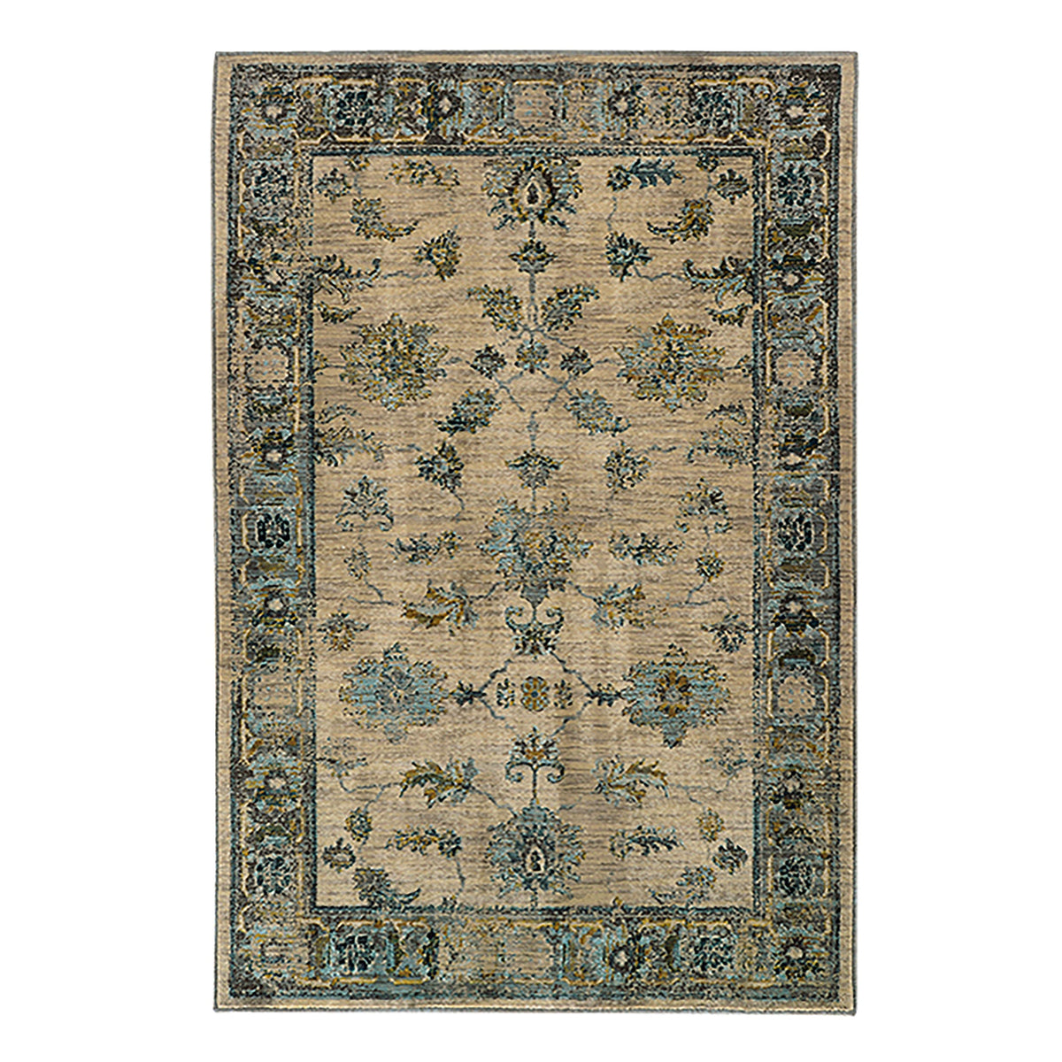 Covington Ivory Floral Area Rug, 3'10" x 5' 5" | Plow & Hearth