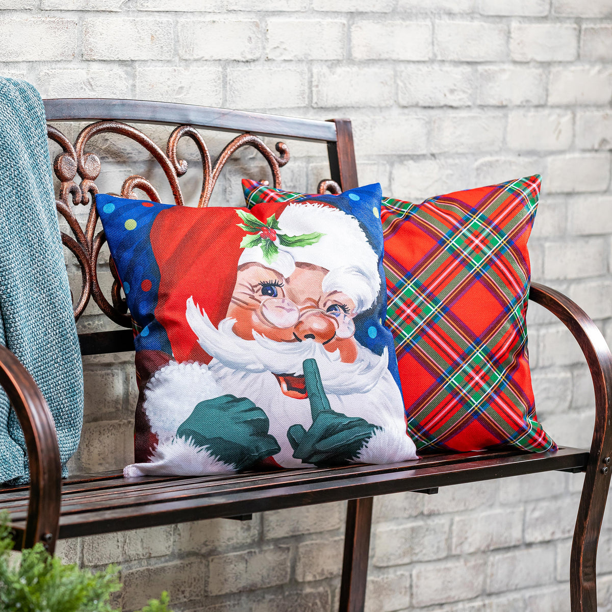 Traditional Santa Portrait Pillow Cover – Plow & Hearth