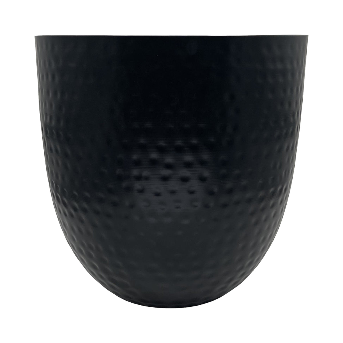 Fireplace Log Bucket, Round Hammered Design, Black Finish – Plow & Hearth