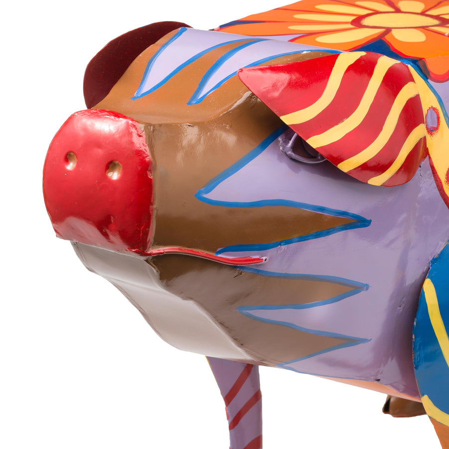 Colorful Folk Art Pig Side Table – Plow & Hearth