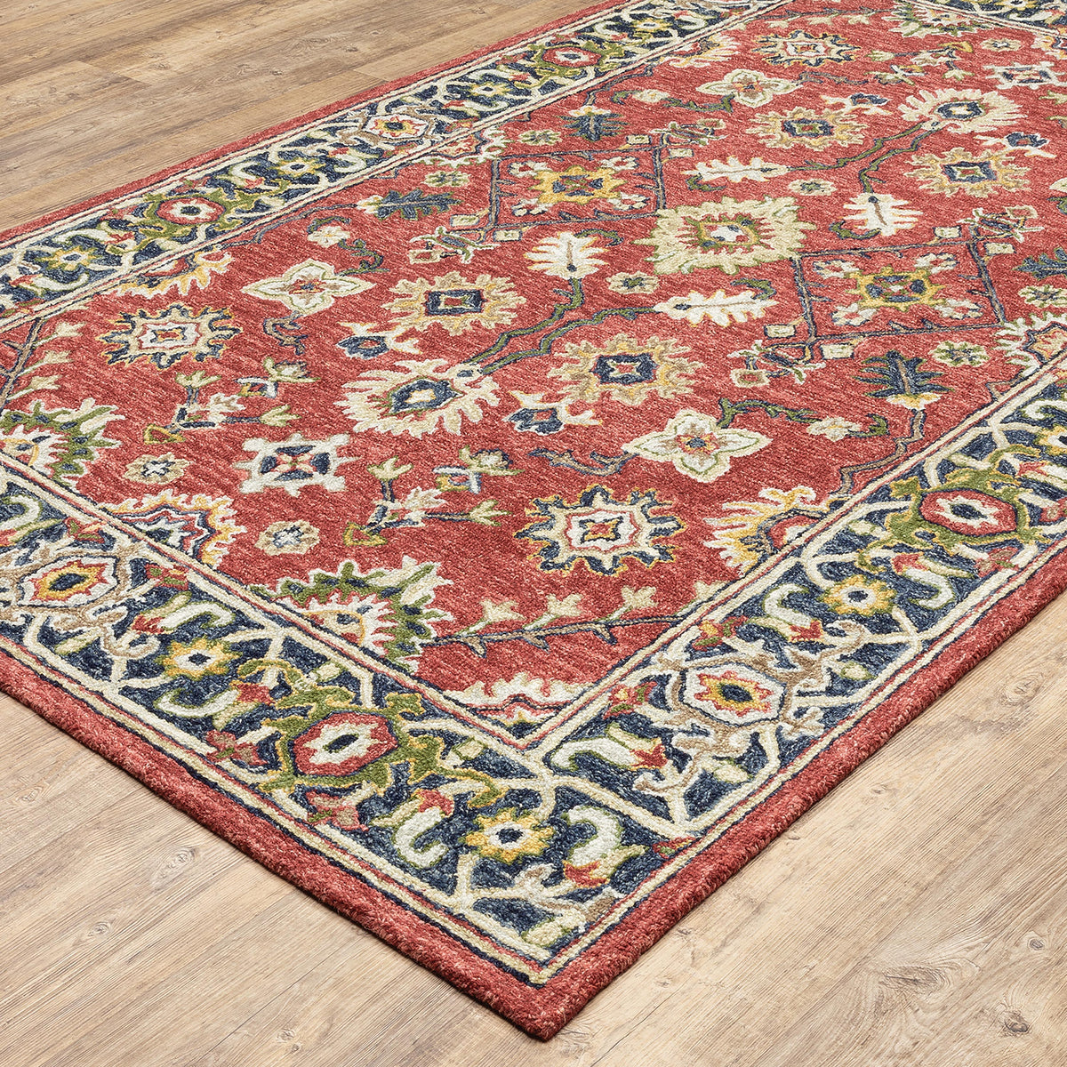 Willow Oaks Red Wool Border Rug, 10' x 13' – Plow & Hearth