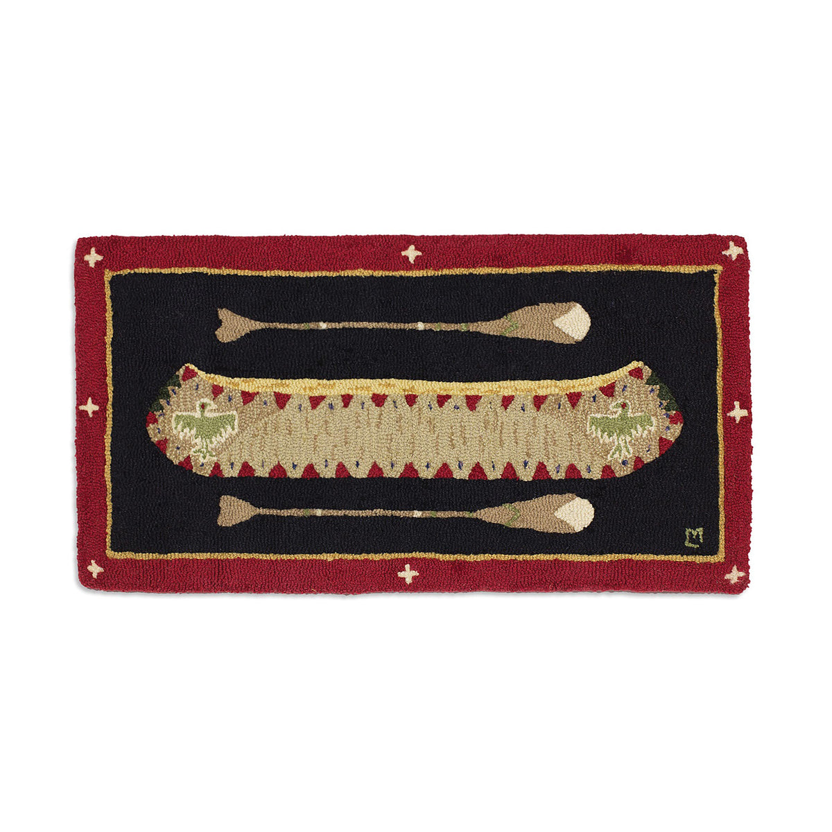 Hooked Wool Native American Longboat Canoe Accent Rug – Plow & Hearth