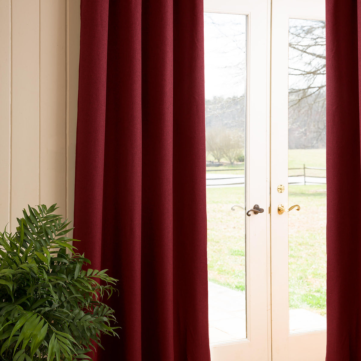 Madison Double-Blackout Back-Tab Valance, 40"W x 14"L – Plow & Hearth