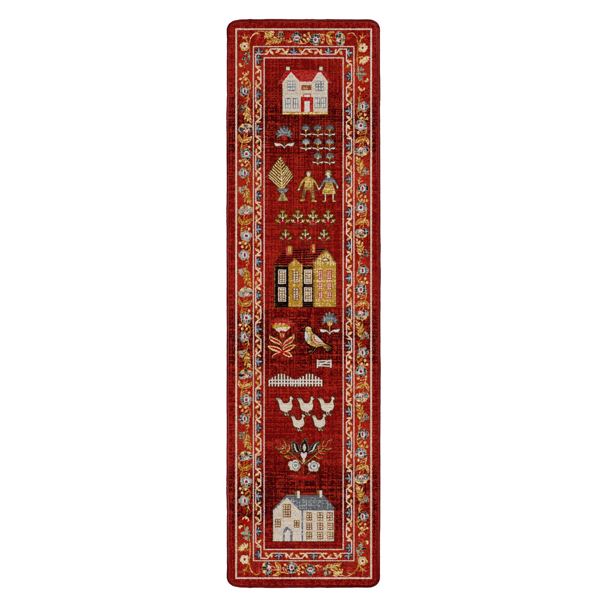 Grafton EnduraStran Folk Art Rug, 2'1" x 7'8" Runner – Plow & Hearth