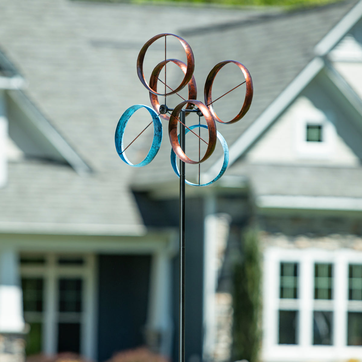 Metal Roundabout Breeze Wind Spinner 72"H – Plow & Hearth