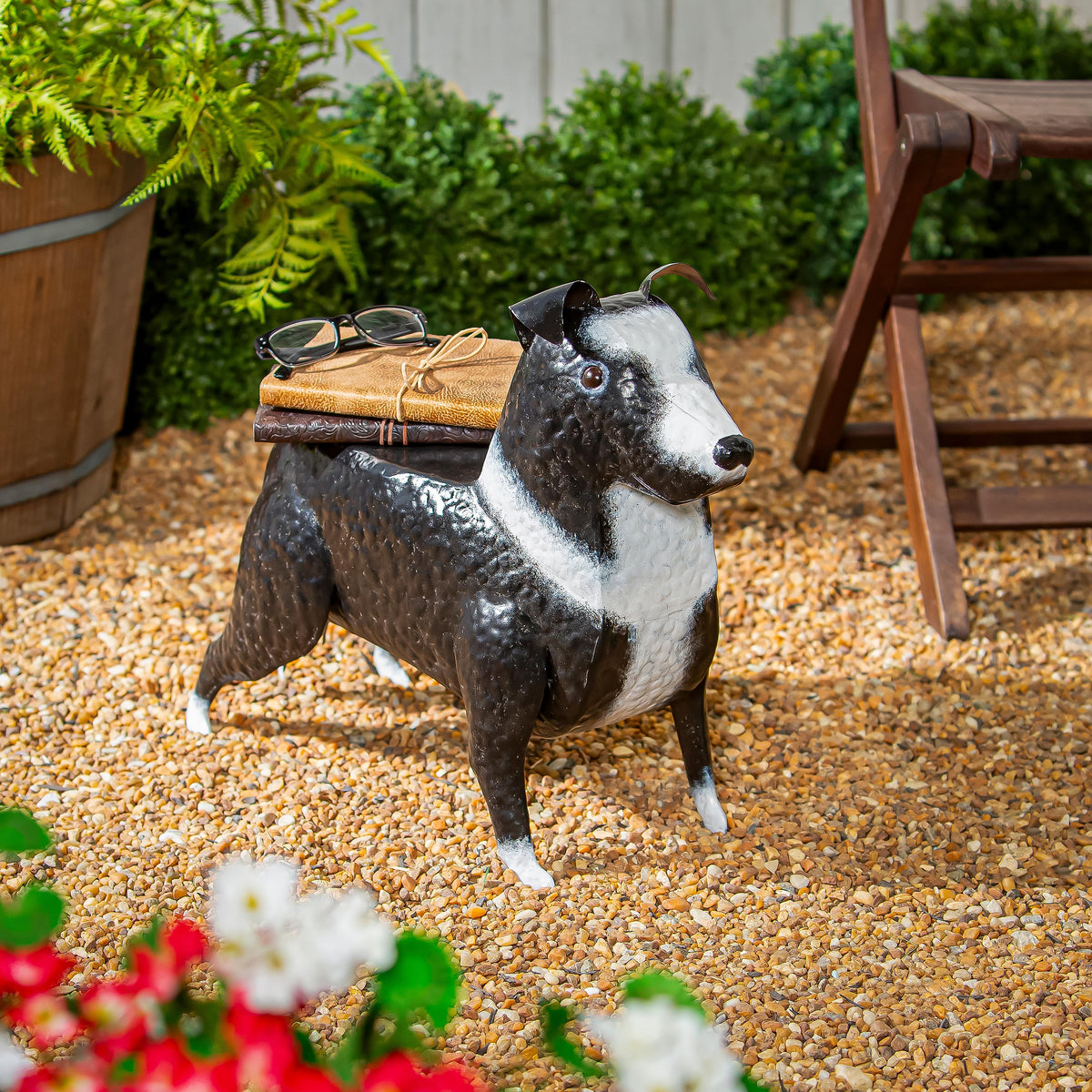 Handmade Metal Border Collie Table – Plow & Hearth