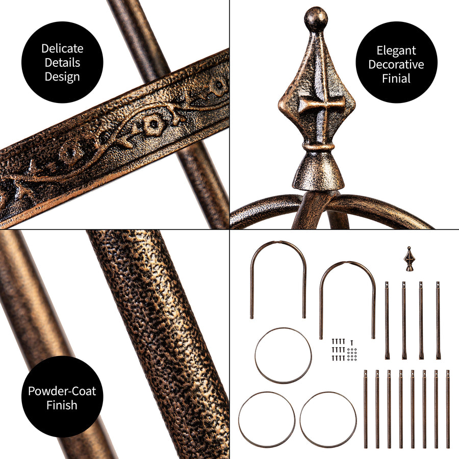 5' Powder-Coated Steel Garden Antique Copper Obelisk – Plow & Hearth