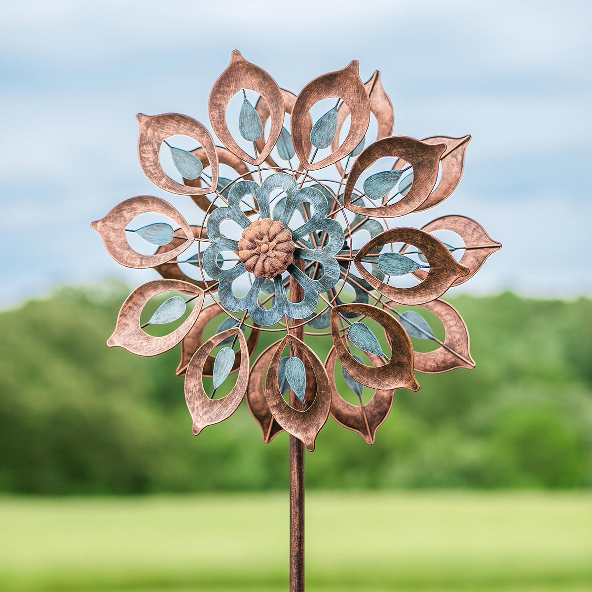 Copper Lily Wind Spinner – Plow & Hearth