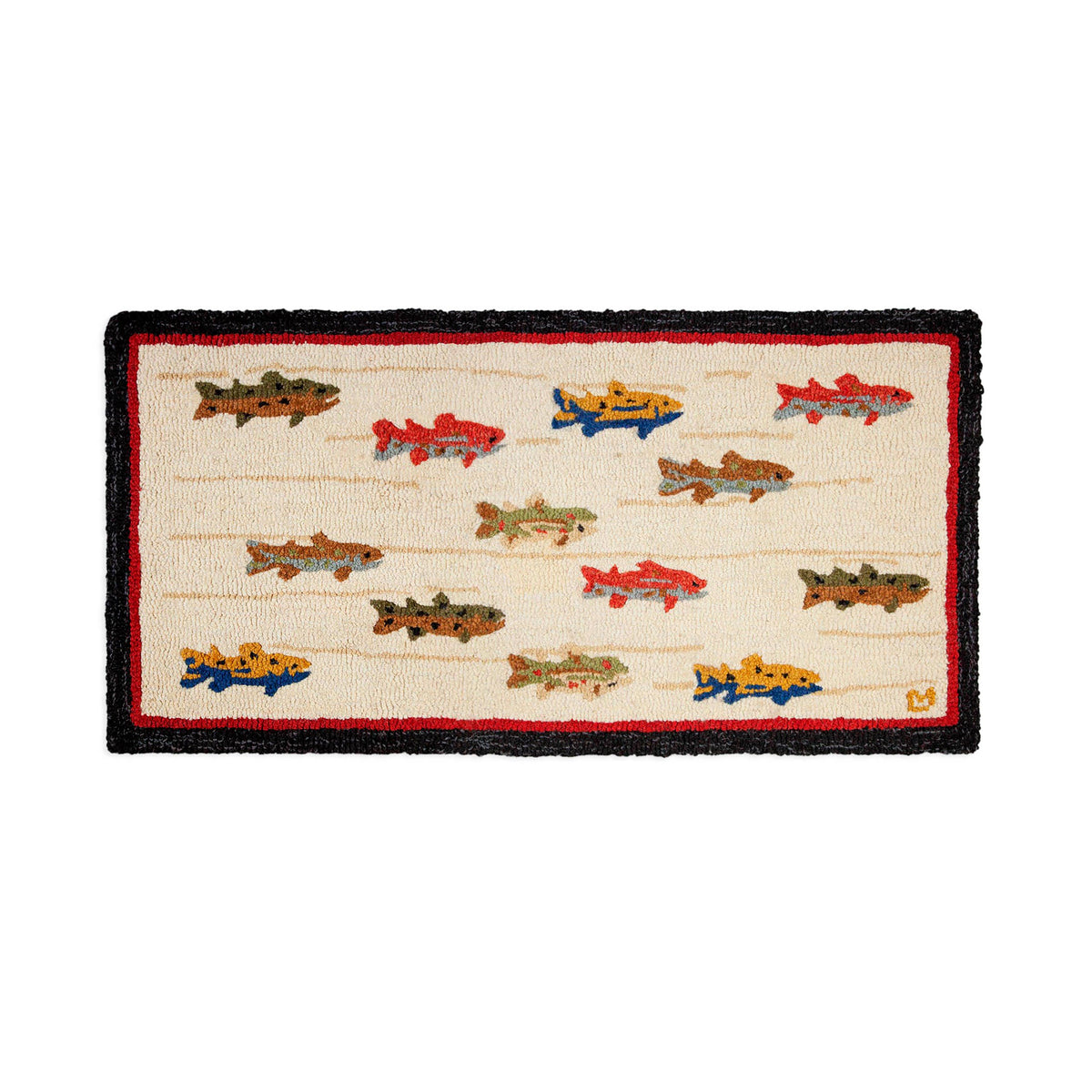 Summer Trout Hand-Hooked Wool Rug, 24" x 48" – Plow & Hearth