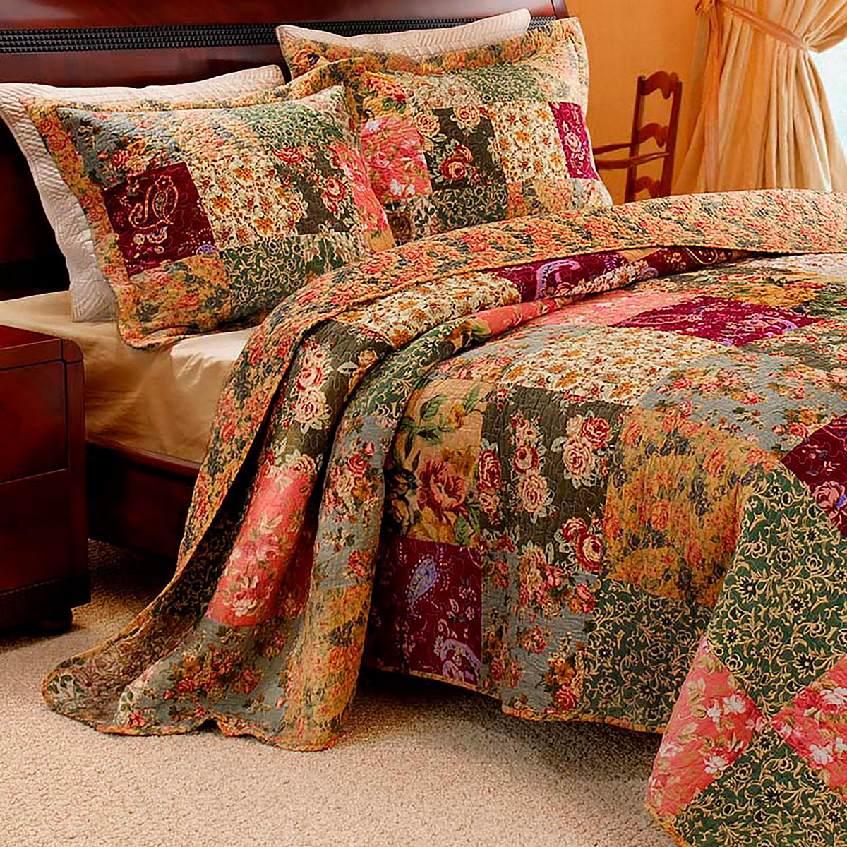 Paisley Patchwork Block Bedspread | Linens | Plow & Hearth