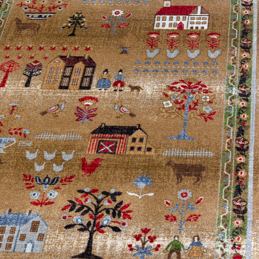 Grafton EnduraStran Folk Art Rug, 7'8" x 10'9" – Plow & Hearth