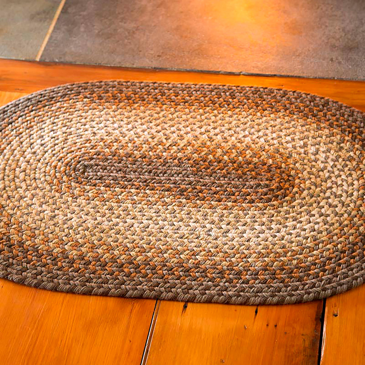 USA-Made Wool Braided Virginia Rug, 8' x 11' | Plow & Hearth