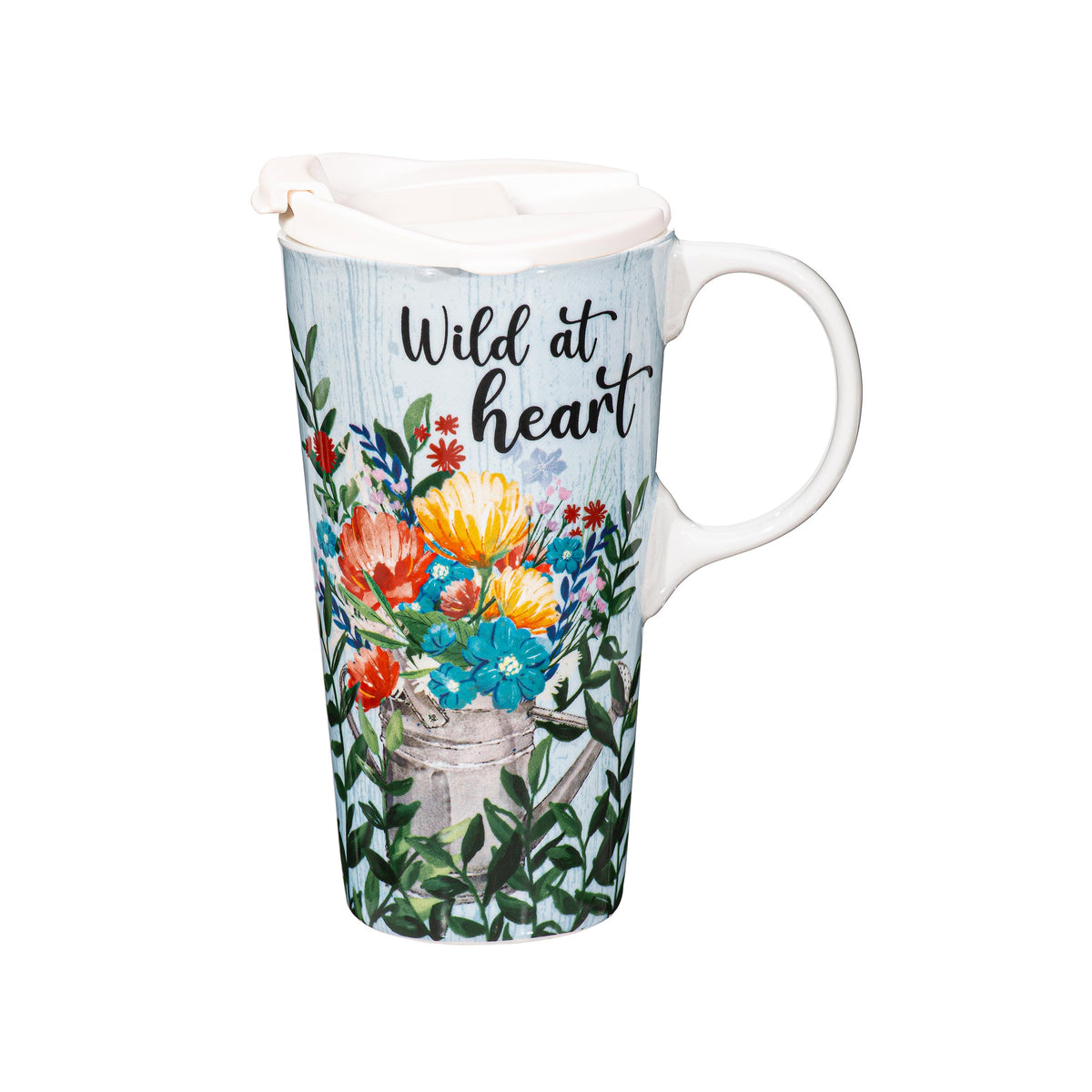 Wild At Heart Watering Can Ceramic Perfect Cup, 17oz, Gift Box – Plow ...