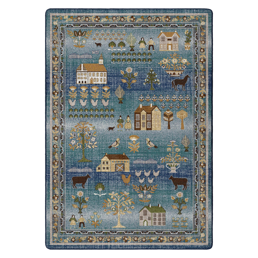 Grafton EnduraStran Folk Art Rug, 5'4" x 7'8" – Plow & Hearth