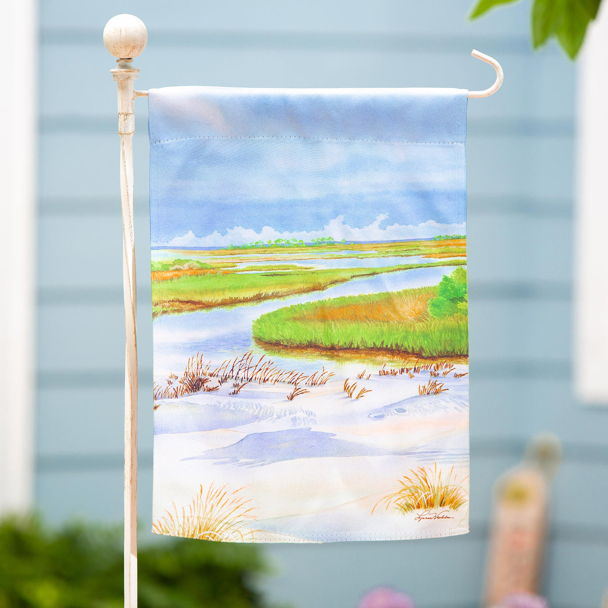 Coastal Landscape Suede Garden Flag – Plow & Hearth