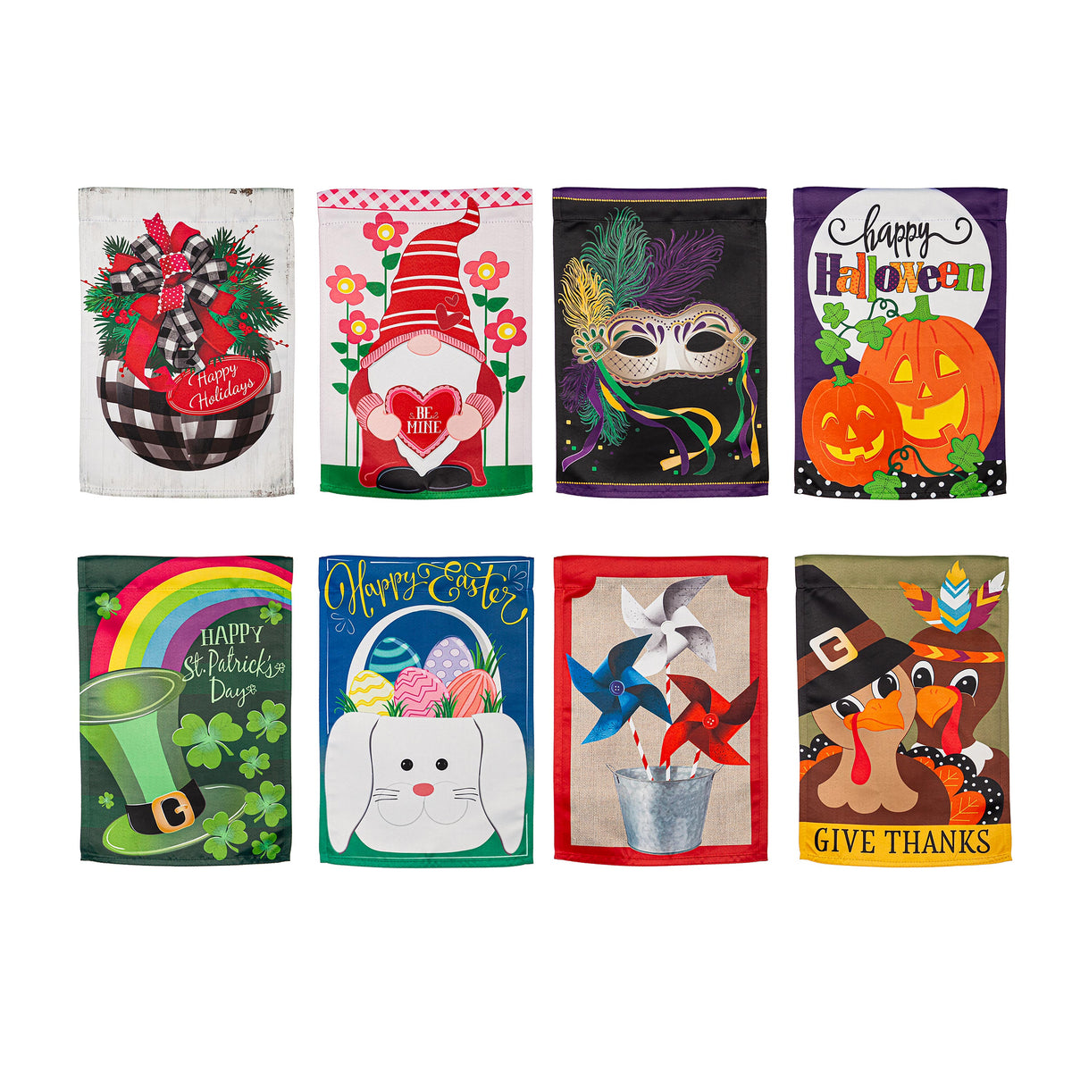 Seasonal Suede Garden Flag Set of 8, Whimsical – Plow & Hearth