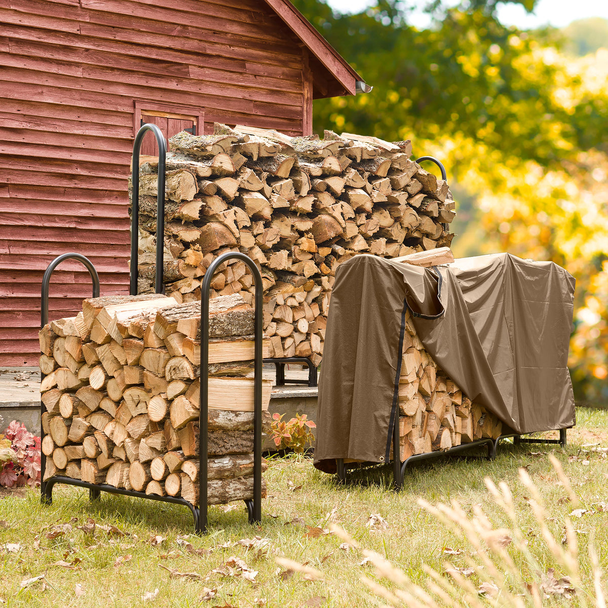 Extra-Large Log Rack Cover, 99"L x 24"D x 60"H | Plow & Hearth