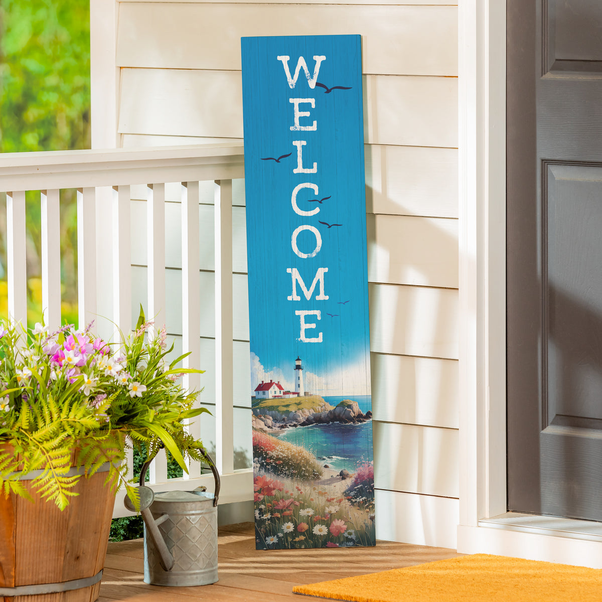 Coastal Porch Leaner Lighthouse 46" H – Plow & Hearth