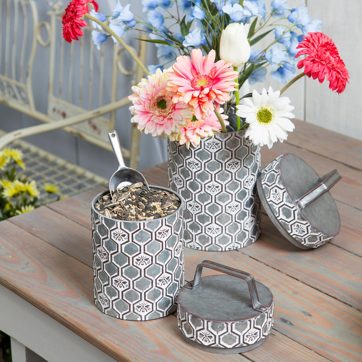 Embossed Honeycomb Storage Containers, Set of 2 – Plow & Hearth