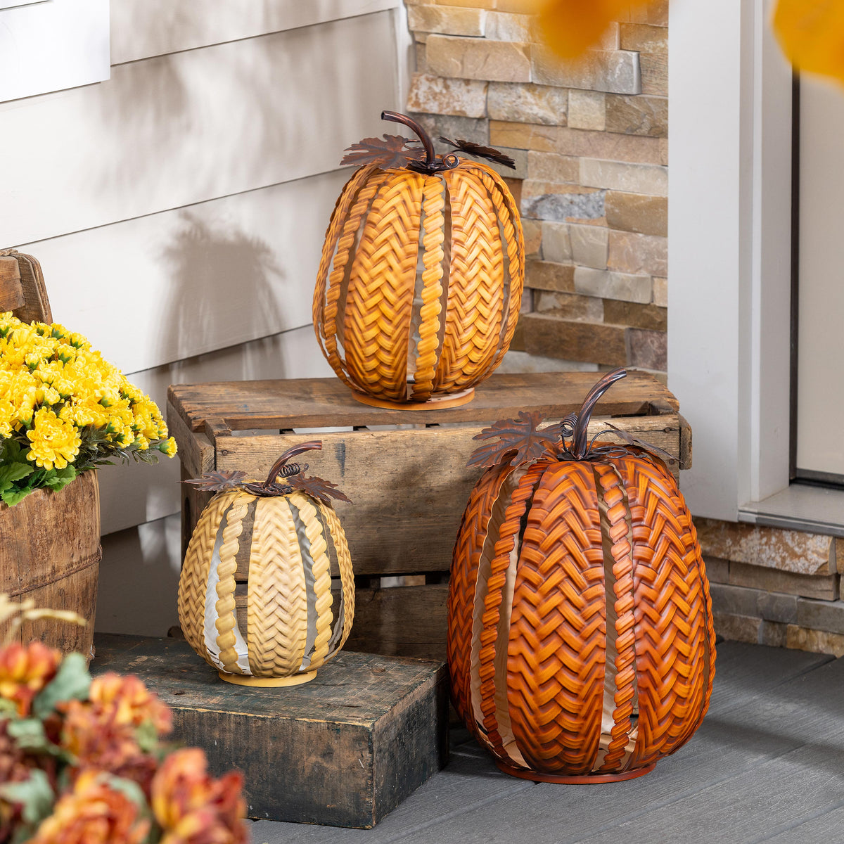 Nesting Pumpkins Statue, 16"H, Set – Plow & Hearth