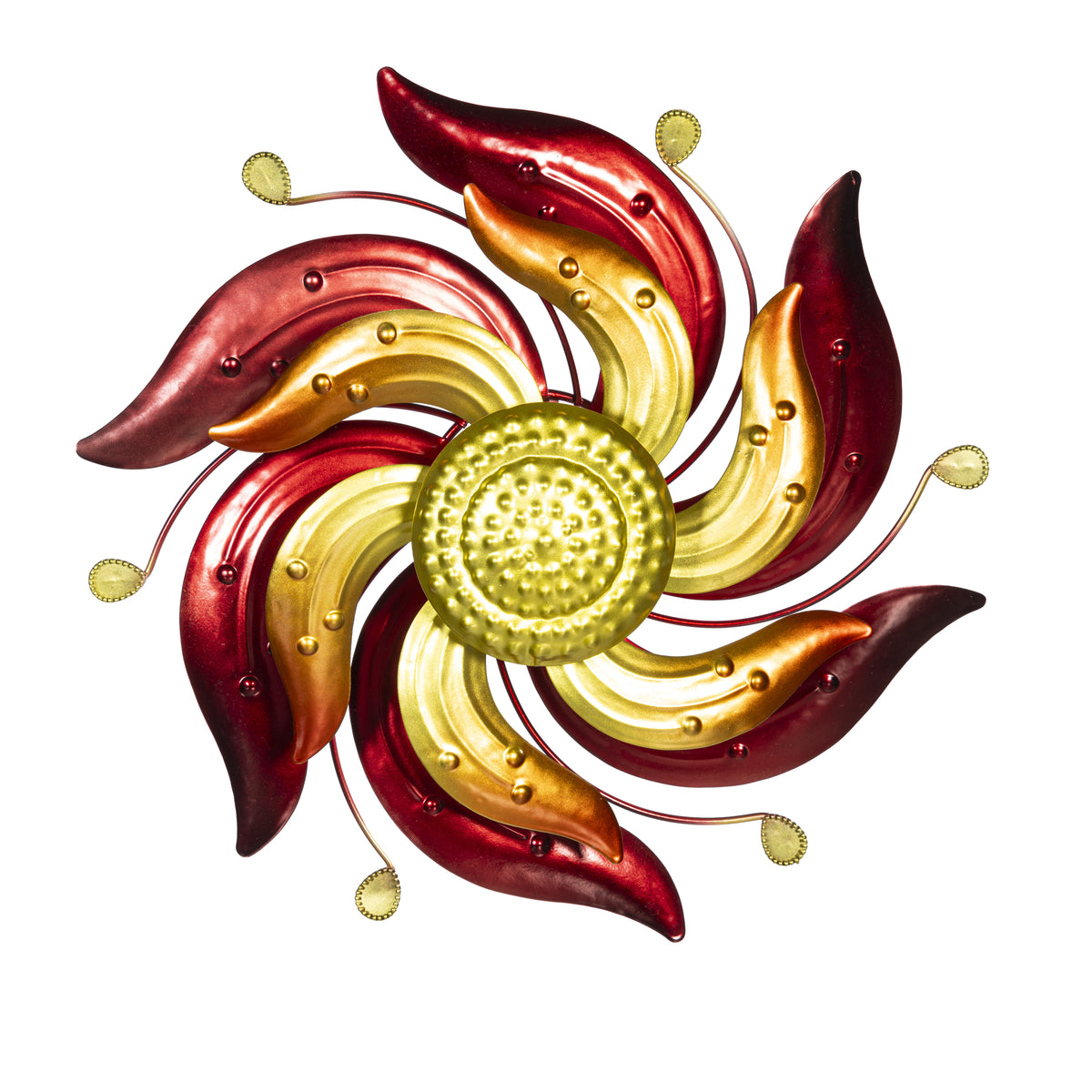 Celestial Swirl Red Wall Spinner 13"D – Plow & Hearth