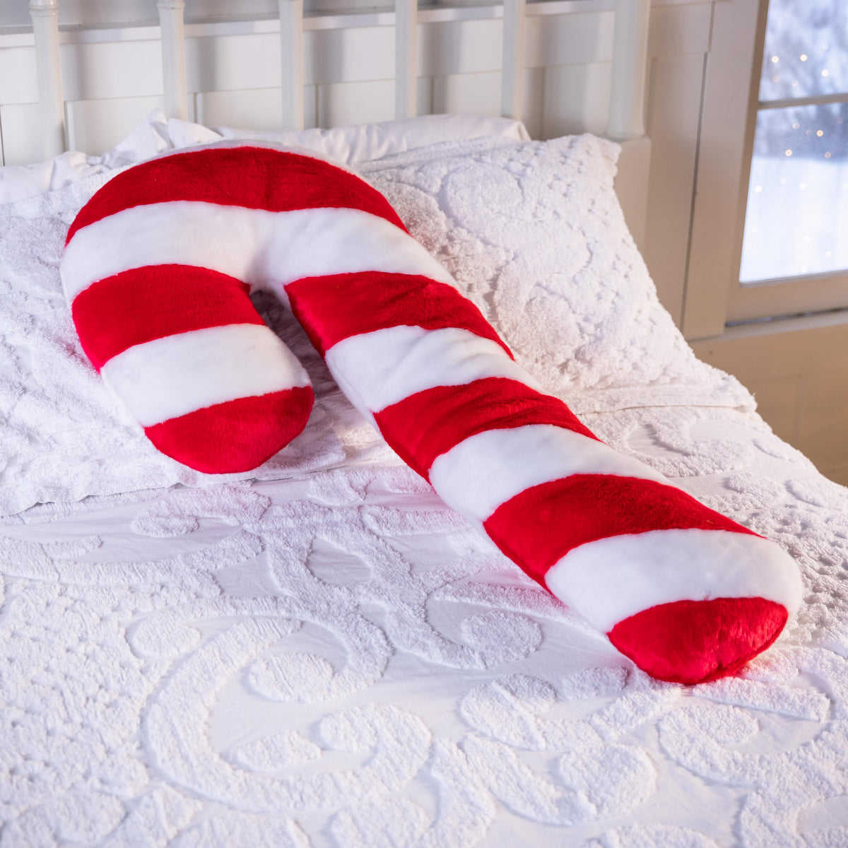 Candy Cane Plush Cuddle Holiday Body Pillow – Plow & Hearth
