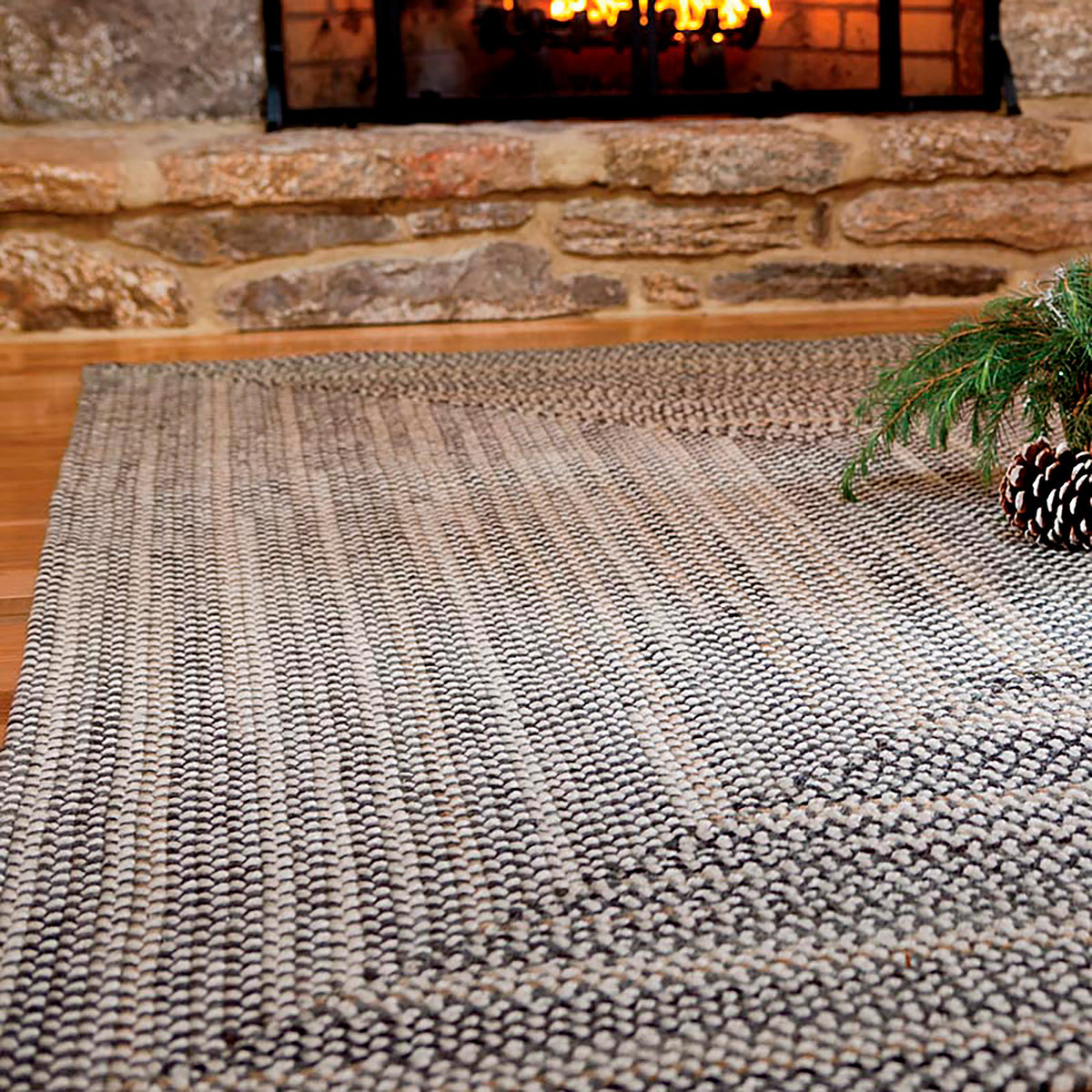 Bear Creek Rectangular Braided Rug | Rugs | Plow & Hearth