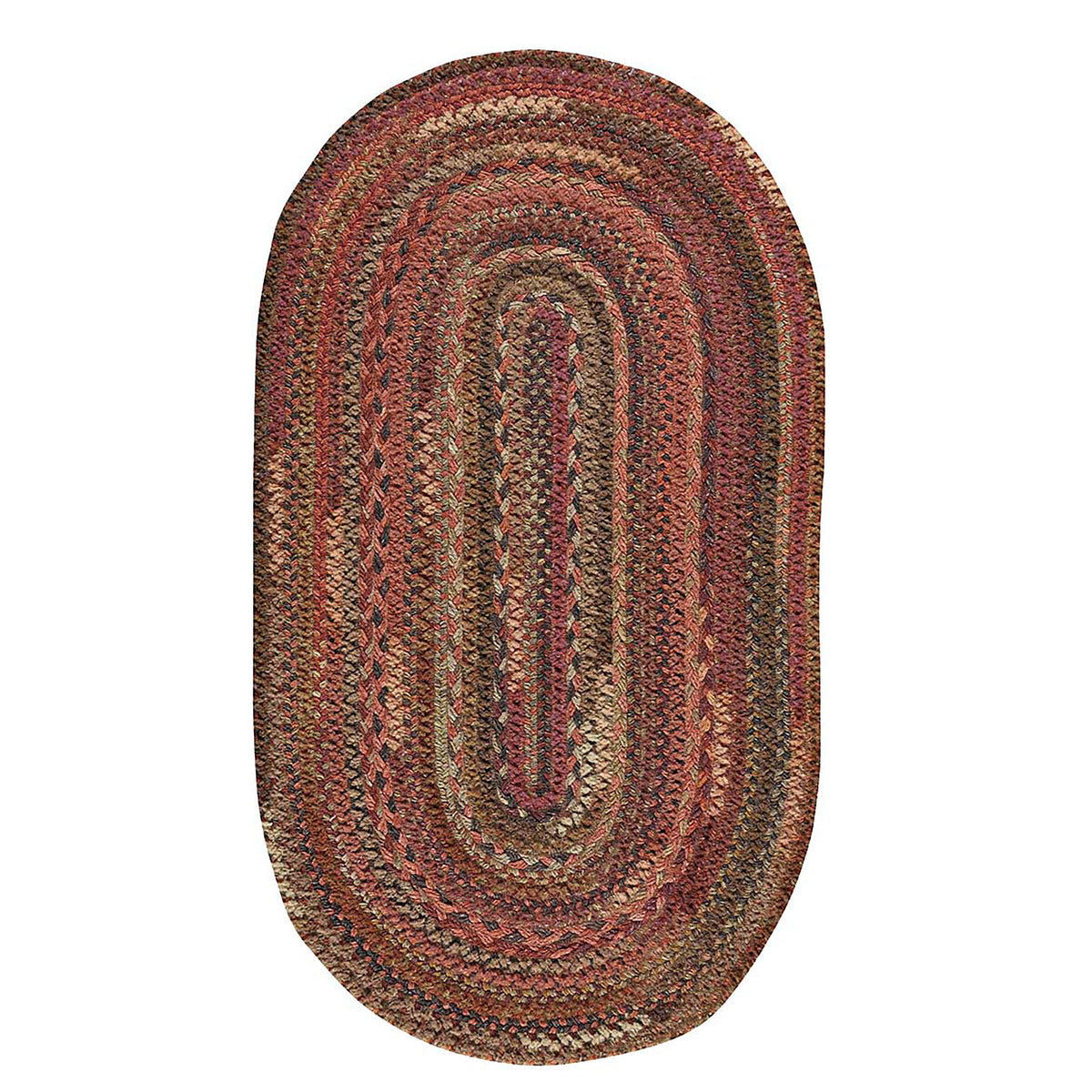 Oval Riverview Wool Blend Braided Rug, 24" x 36" | Plow & Hearth