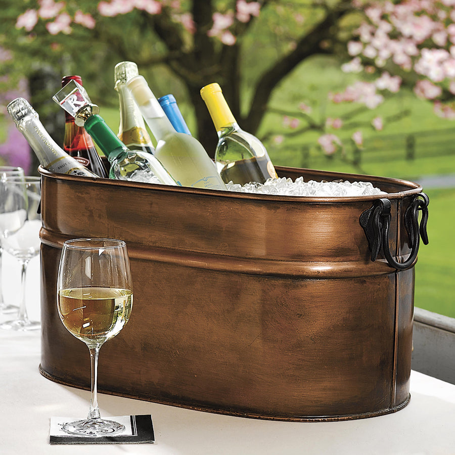 Large Copper Firewood Bucket | Wood Storage | Plow & Hearth