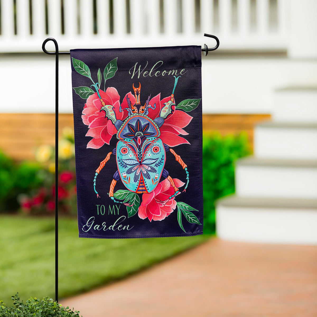 Intricate Beetle Suede Garden Flag – Plow & Hearth