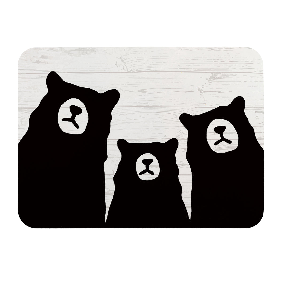 EG Studio Northwoods Black Bear and Cubs Drying Mat – Plow & Hearth