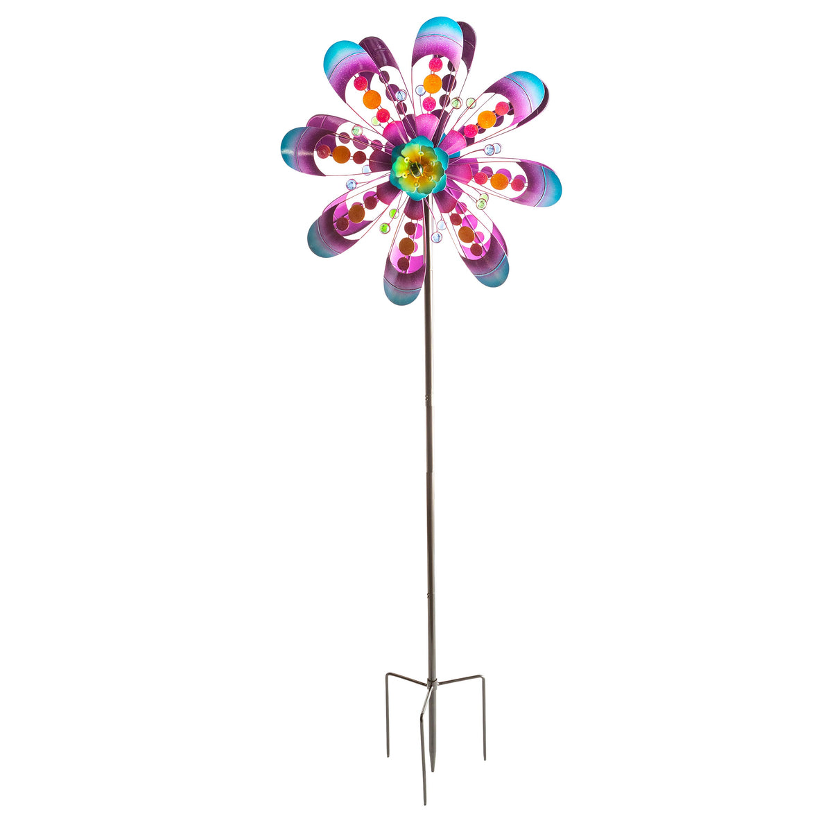 Jewel Bubbles Metal Wind Spinner, Purple – Plow & Hearth