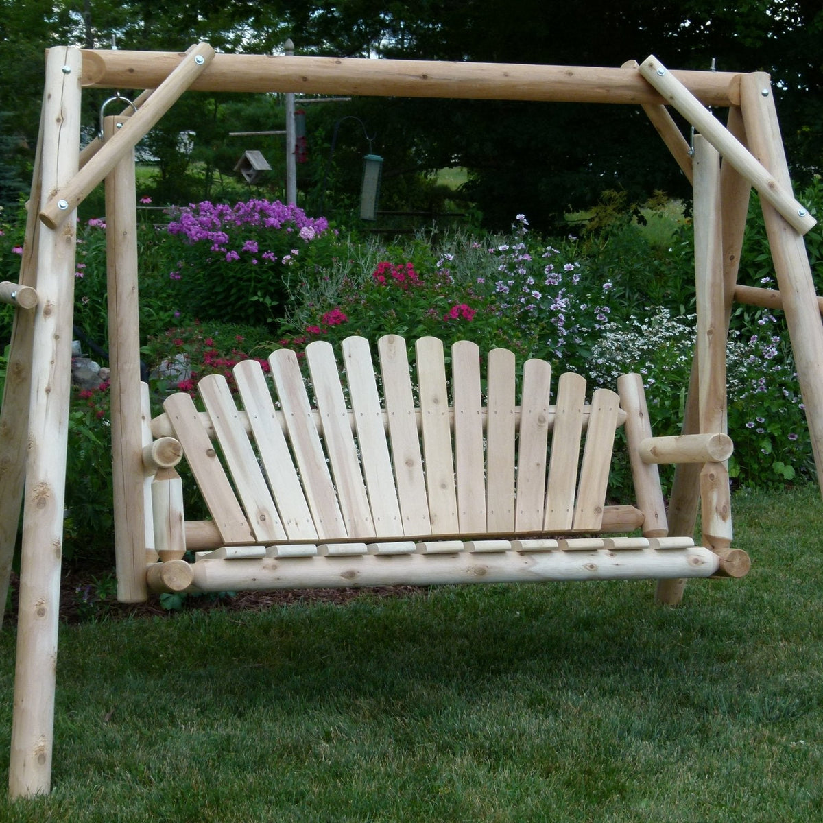 Rustic Log Swing Set – Plow & Hearth