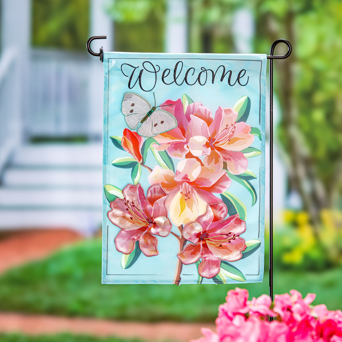 Vivid Azaleas Applique Garden Flag – Plow & Hearth