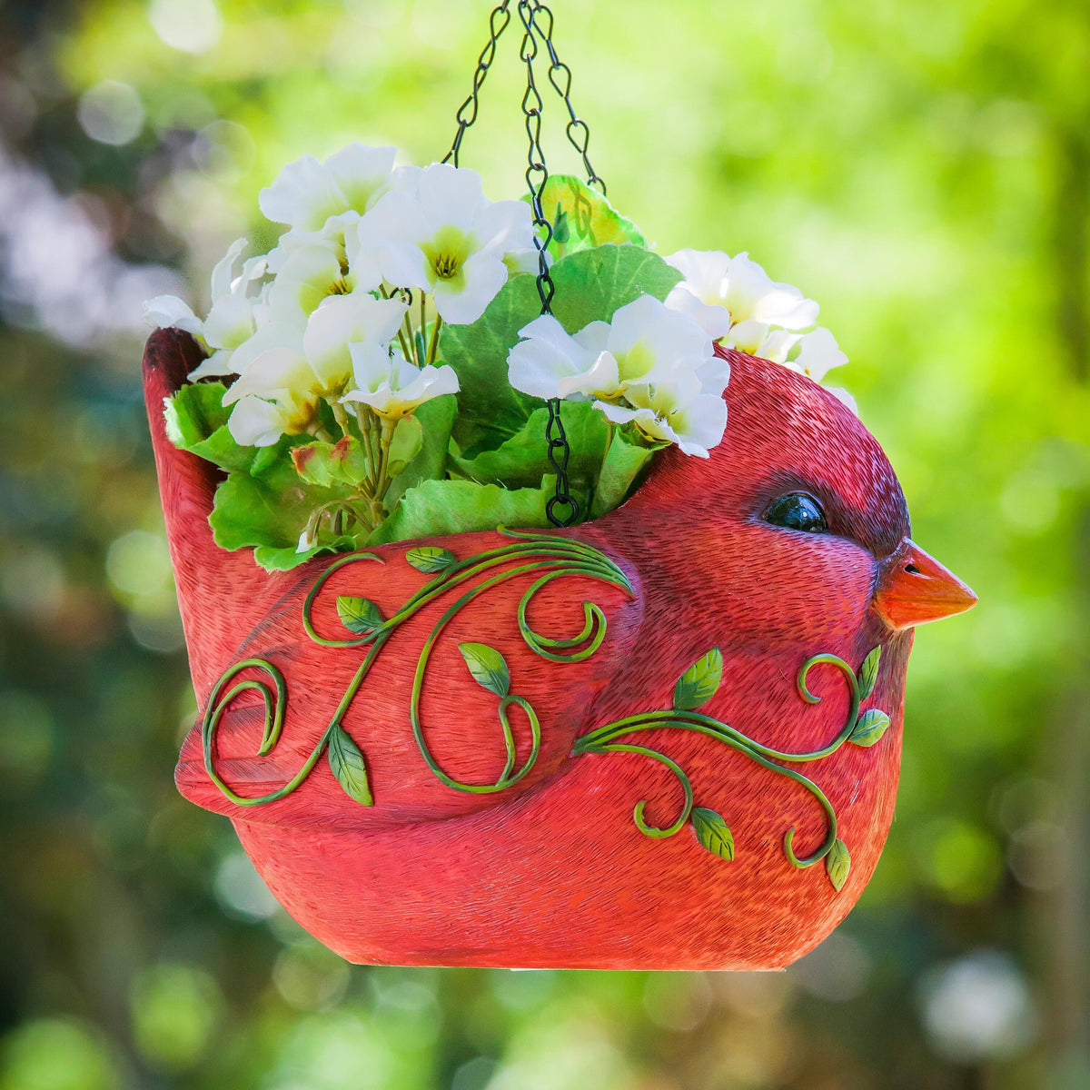 Hanging Portly Bird Planter, red cardinal – Plow & Hearth
