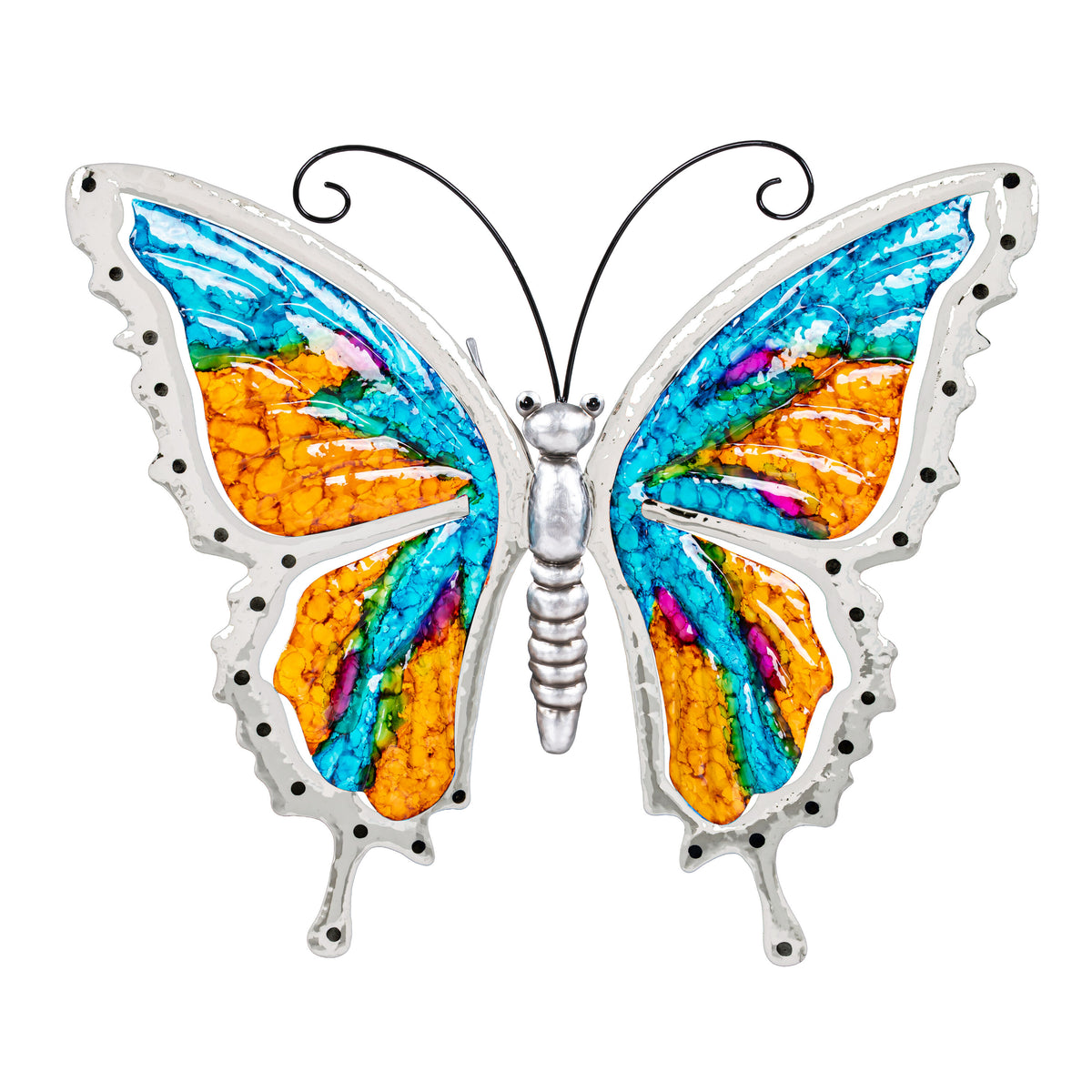 Metal Gradient Butterfly Garden Statue – Plow & Hearth