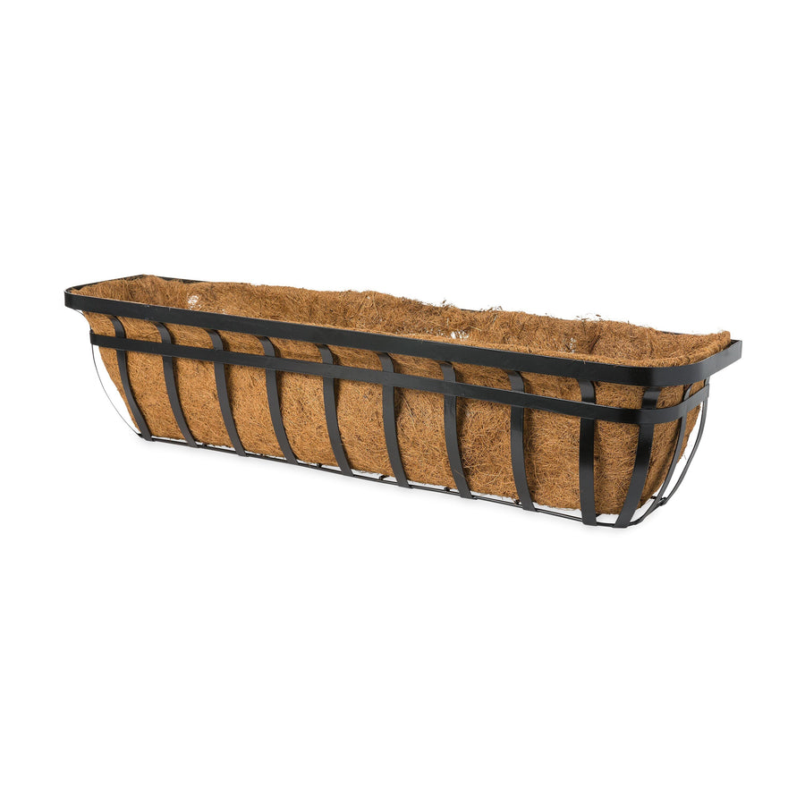 English Hay Basket Window Planter, 36"L | Plow & Hearth