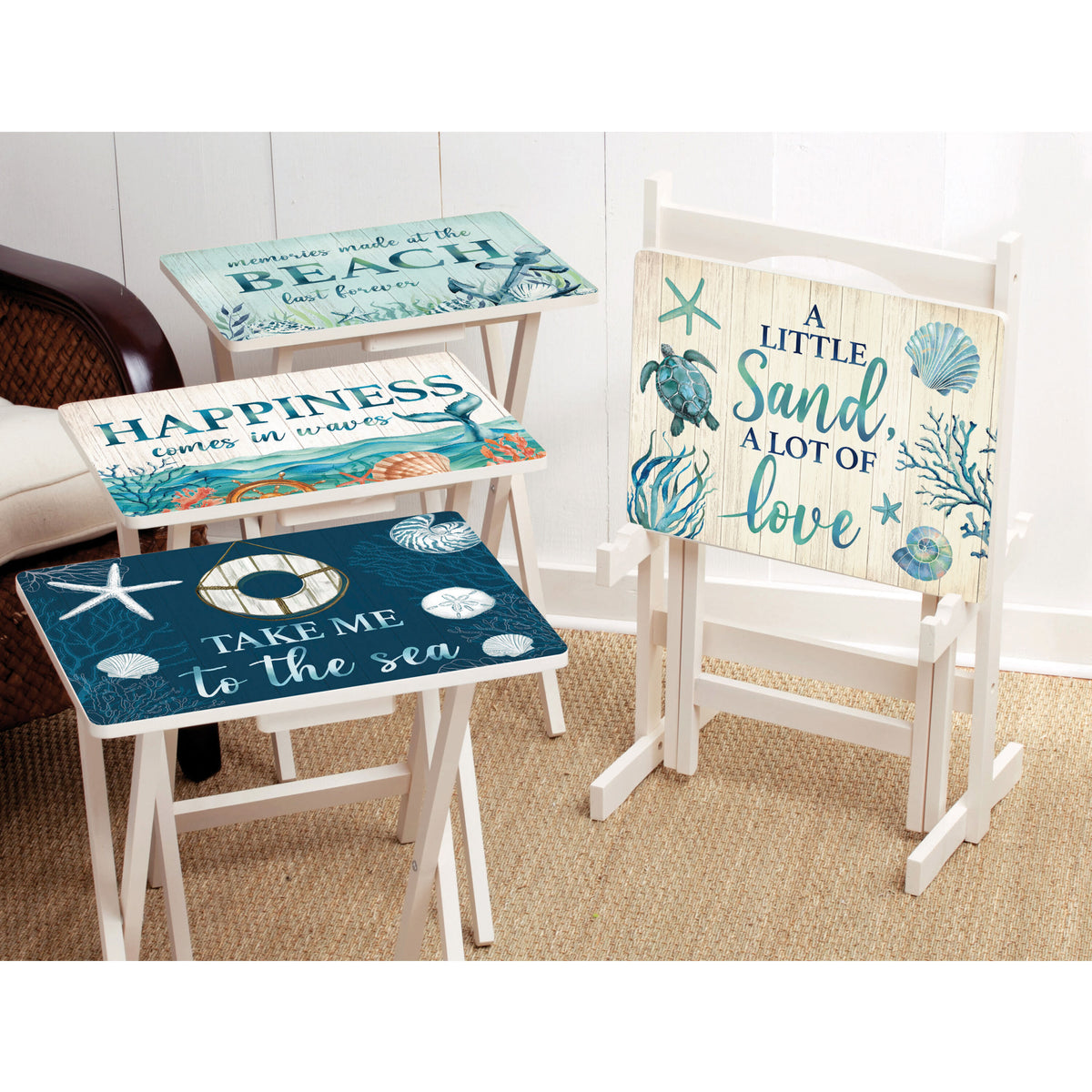 Sea Creatures TV Tray Set of 4 – Plow & Hearth