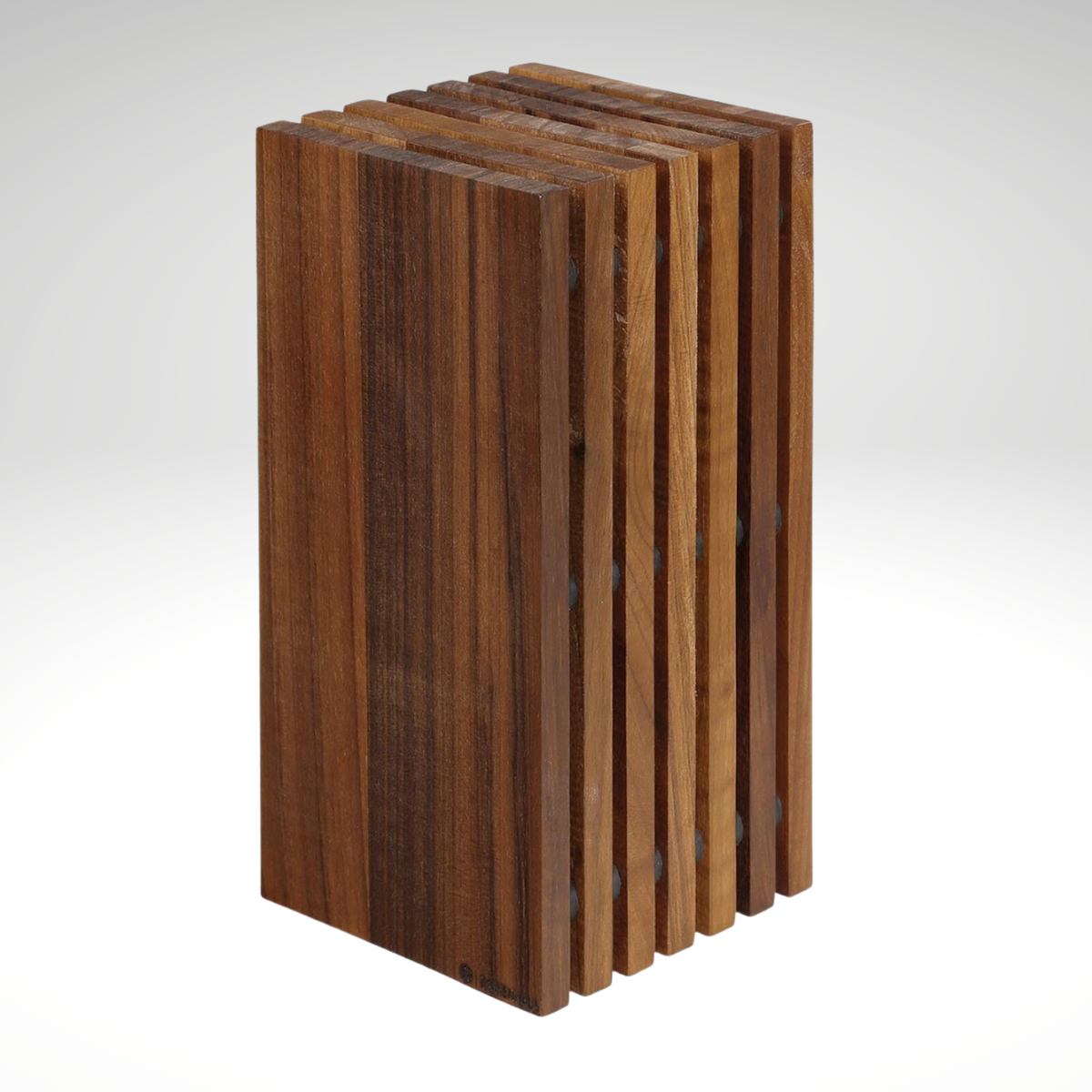 Slotted Knife Block, Walnut, 5.4" x 5.4" x 10.75" – Plow & Hearth