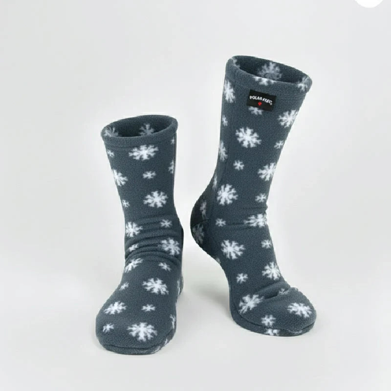 Polar Feet Adult Fleece Socks - Snow – Plow & Hearth
